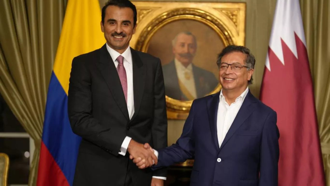 Detalles de la reunión entre el presidente Petro y el Emir de Qatar Tamim bin Hamad Al-Thani